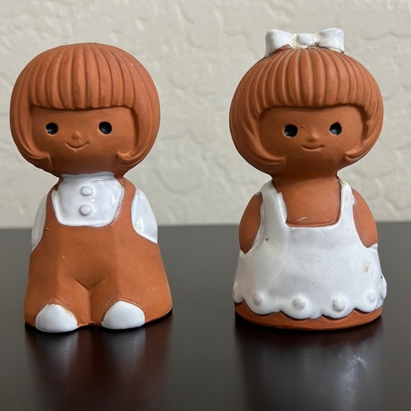 Holt Howard | Dining | Holt Howard Red Clay Pottery Boy Girl Salt ...